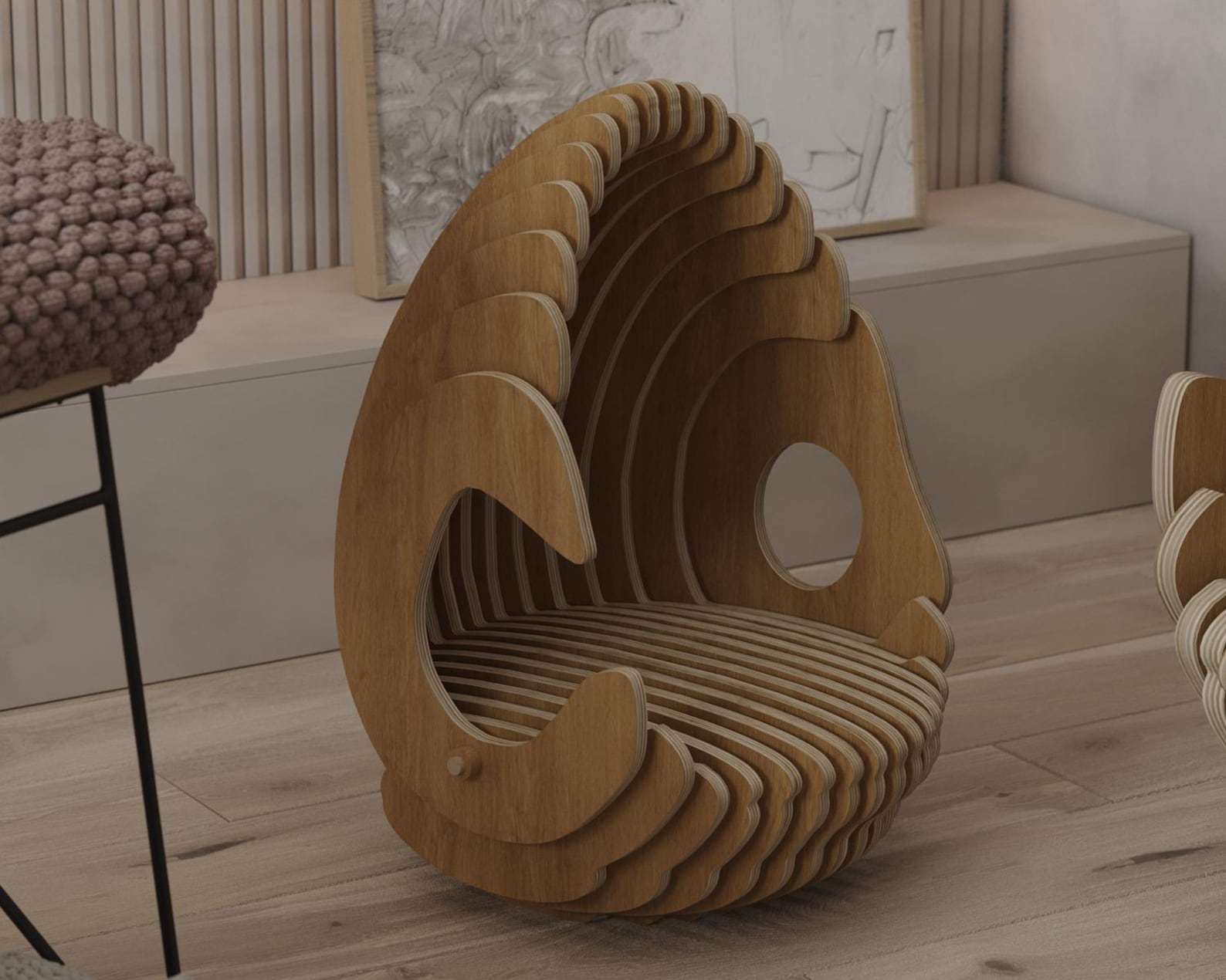 Custom Parametric Egg Chair - Modern Ergonomic Parametric Lounge Chair ...