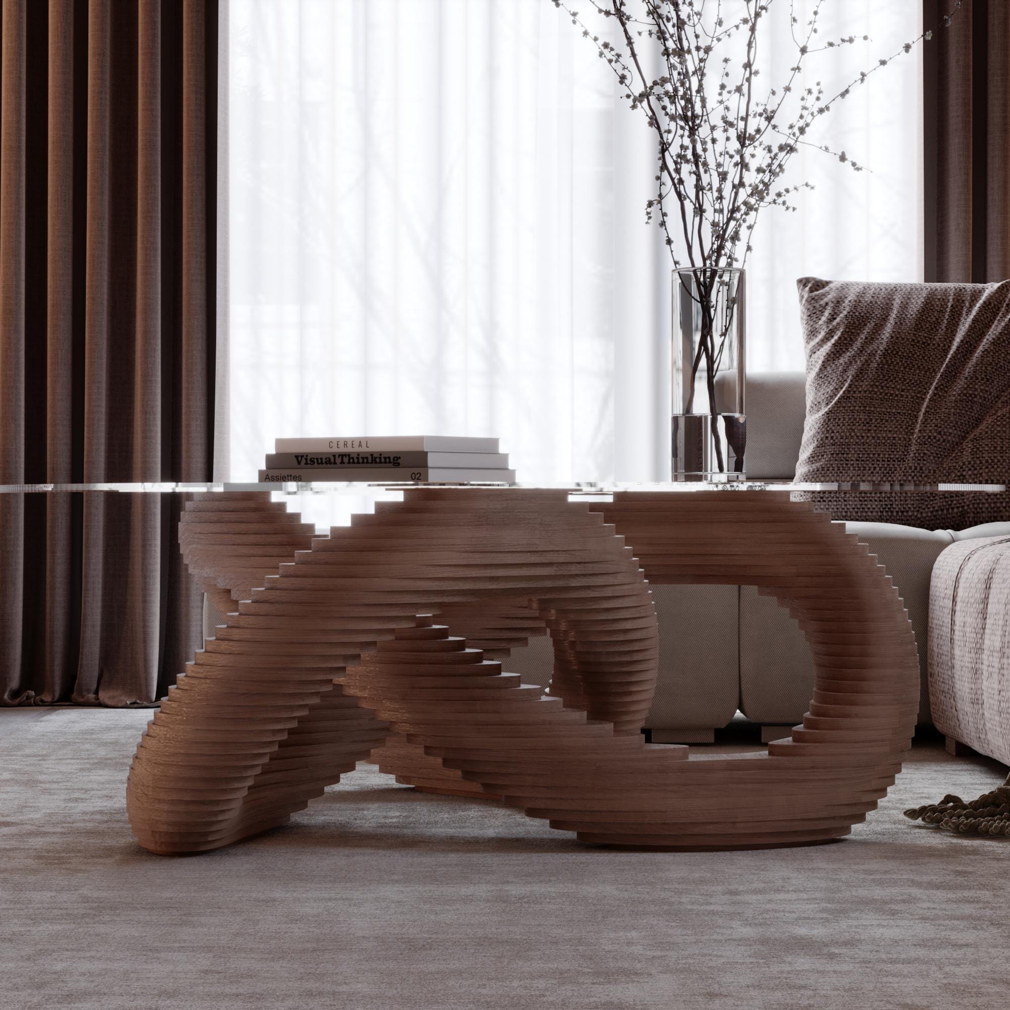 Parametric Coffee Table File: Modern Wood Furniture Design (digital ...
