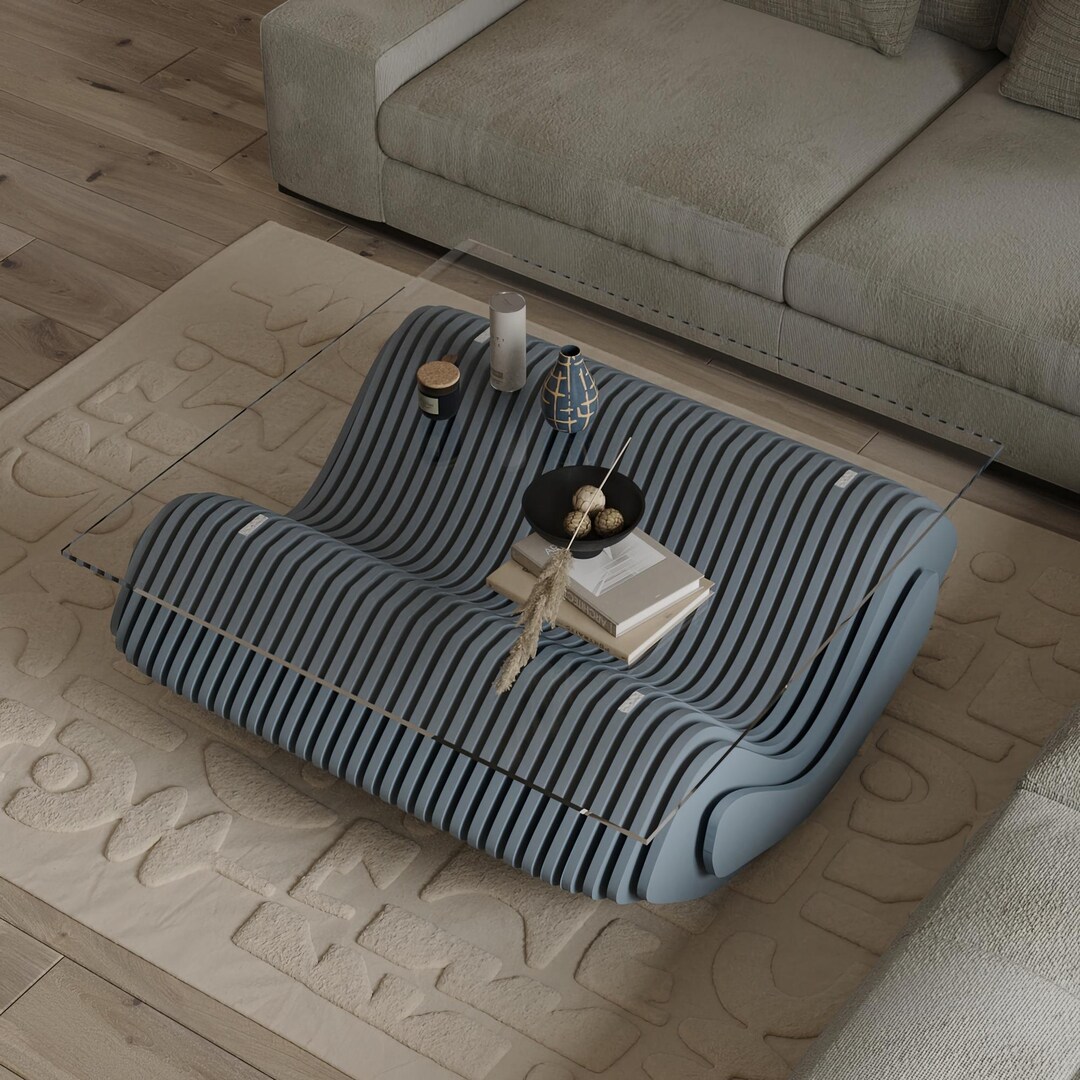 Parametric Coffee Table | Oval Unique Wood Design for Modern Home Décor ...