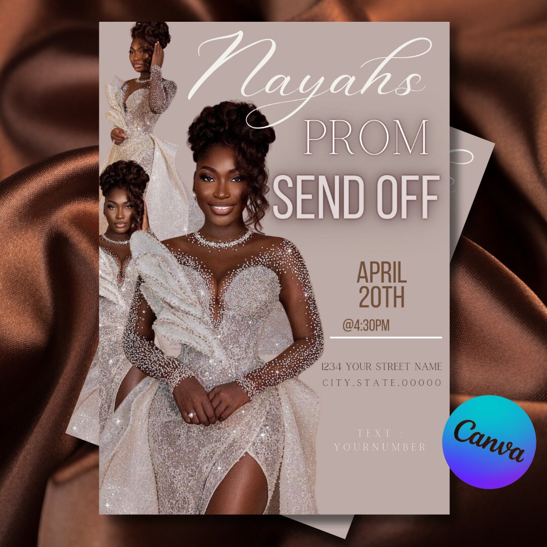 Prom Invitation, Prom Send off Flyer, Prom Invitation Flyer, Prom Flyer ...