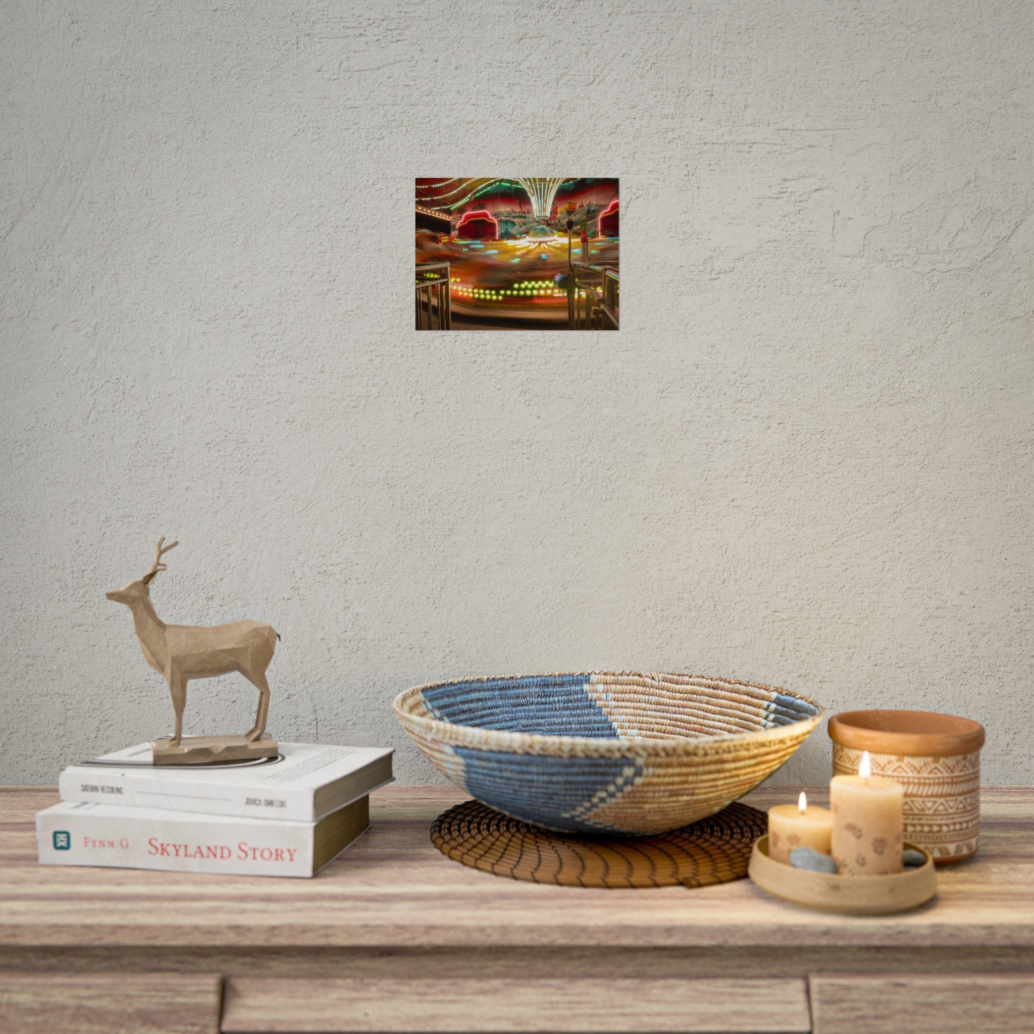 Santa Cruz Boardwalk Art - Neon Wall Decor, Tsunami Ride Long Exposure ...