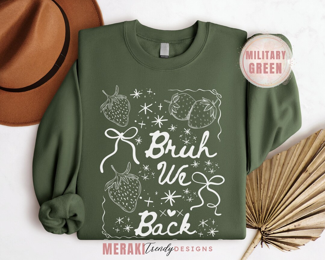 Bruh We Back Doodle Sweatshirt, Back to School Pullover, Crewneck ...
