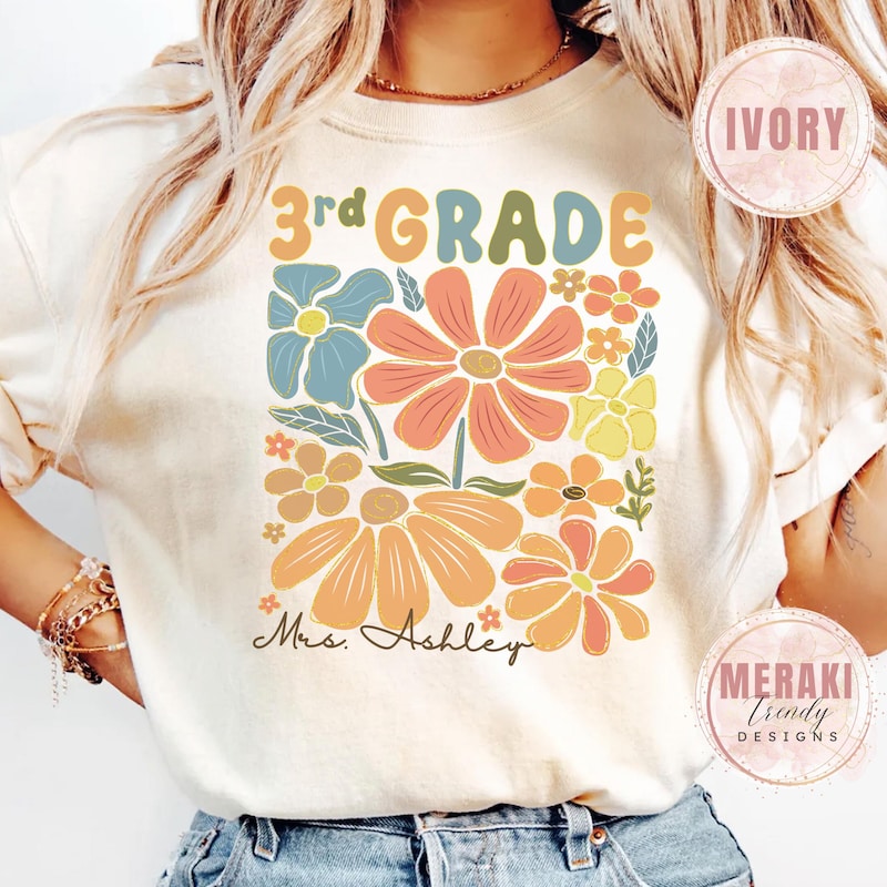 3rd Grade Teacher Shirt - Etsy