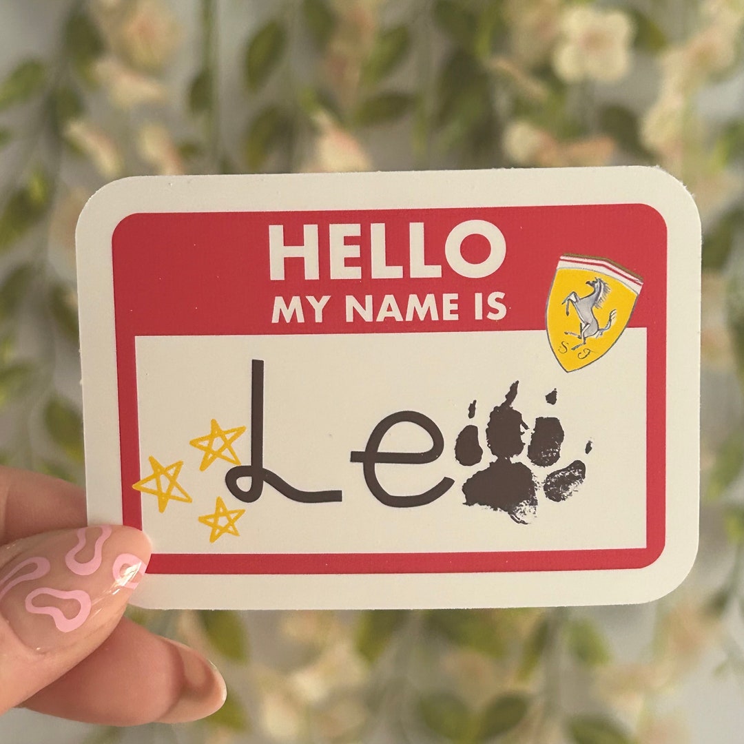 Leo Leclerc Name Tag Charles Leclerc F1 Formula 1 Ferrari Sticker ...