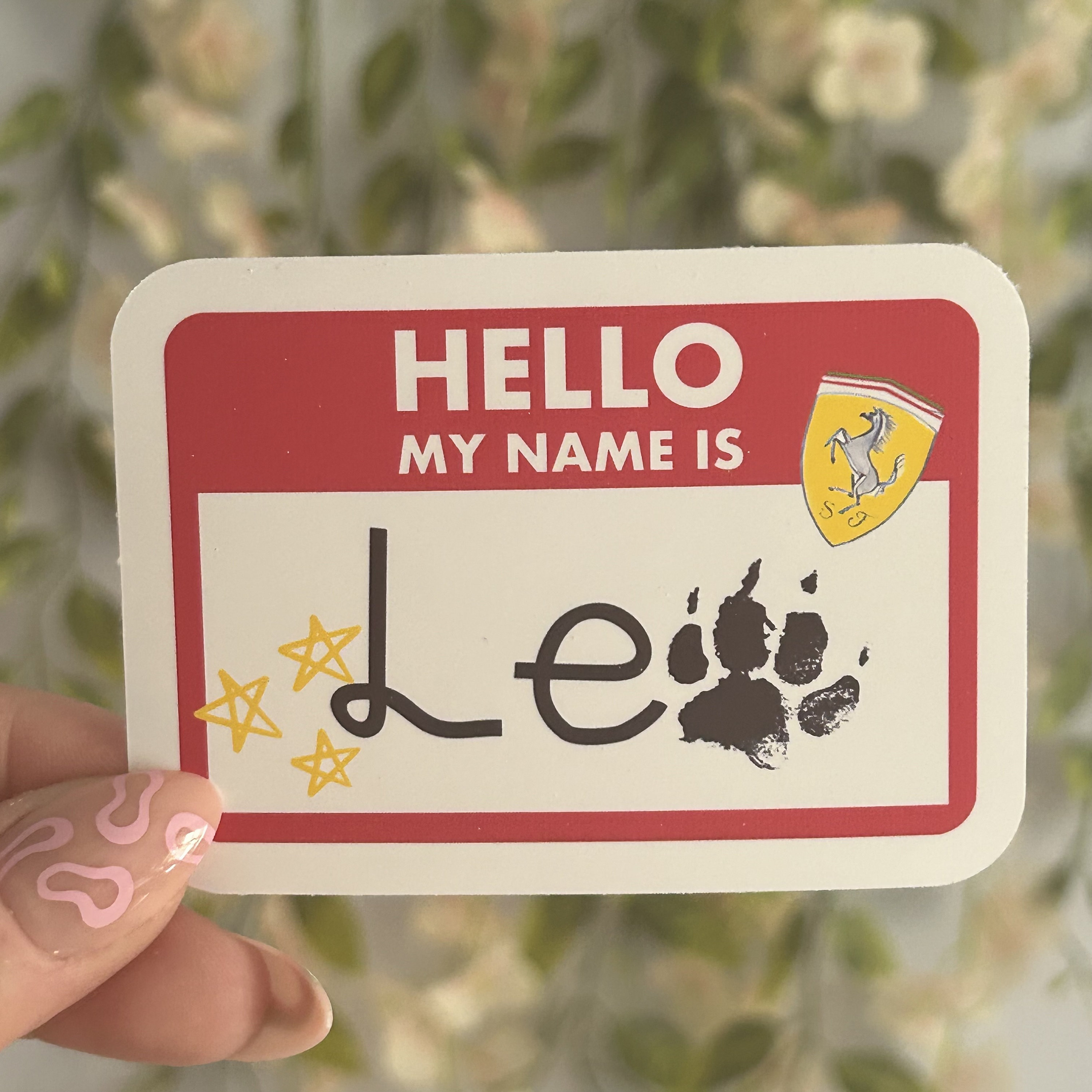 Leo Leclerc Name Tag Charles Leclerc F1 Formula 1 Ferrari Sticker ...