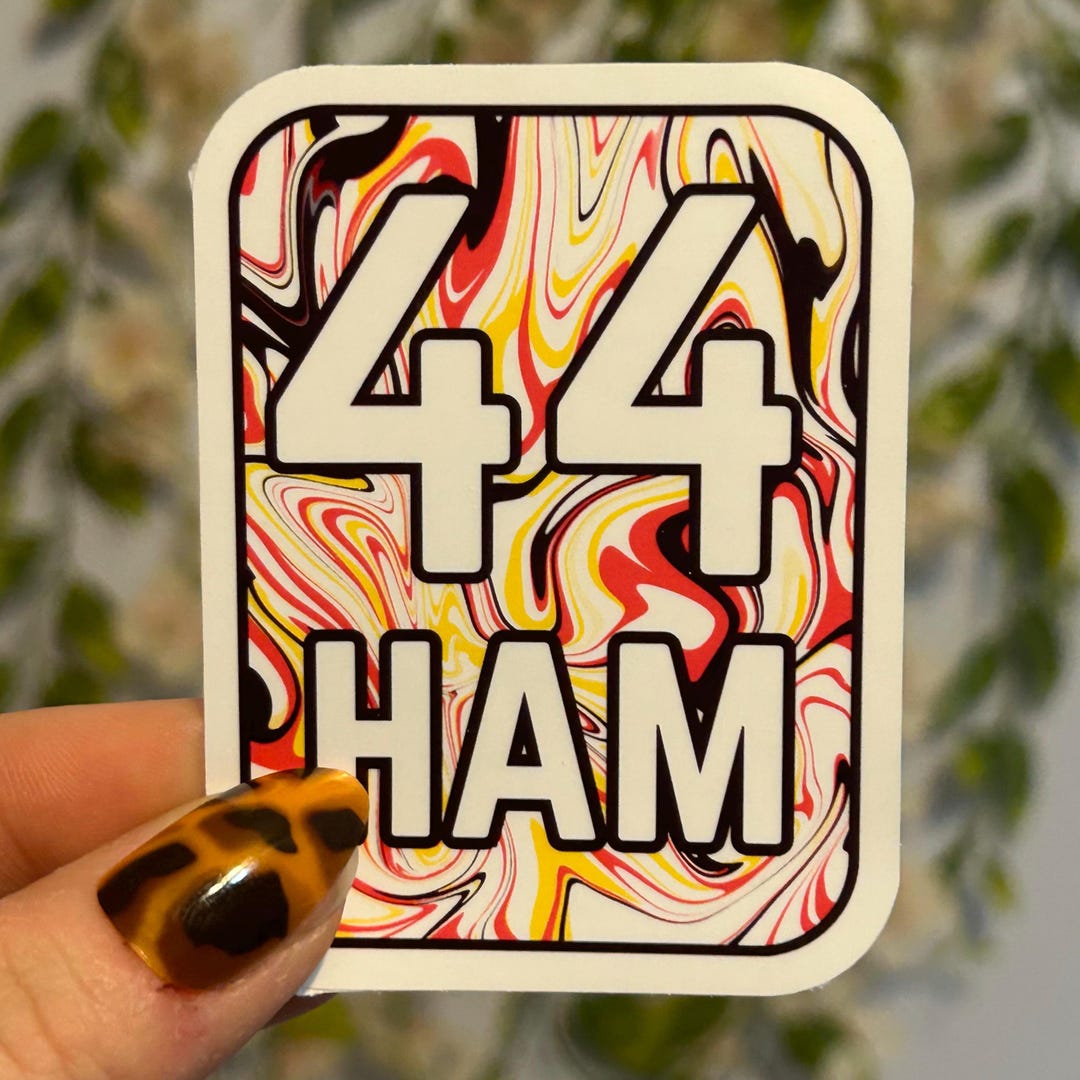 44 Lewis Hamilton Marble Ferrari F1 Formula 1 Sticker Waterbottle ...