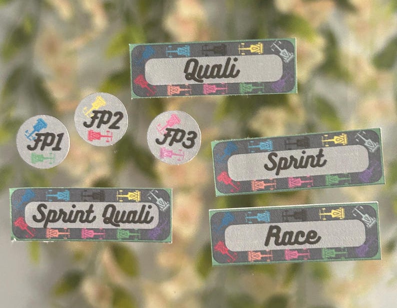 Formula 1 Race Cars on an Oval Planner Calendar Stickers - Etsy