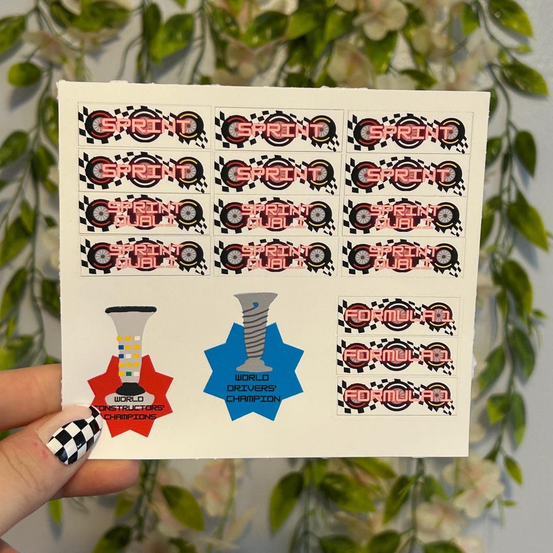 Formula 1 Race Tires Planner Calendar Stickers - Etsy