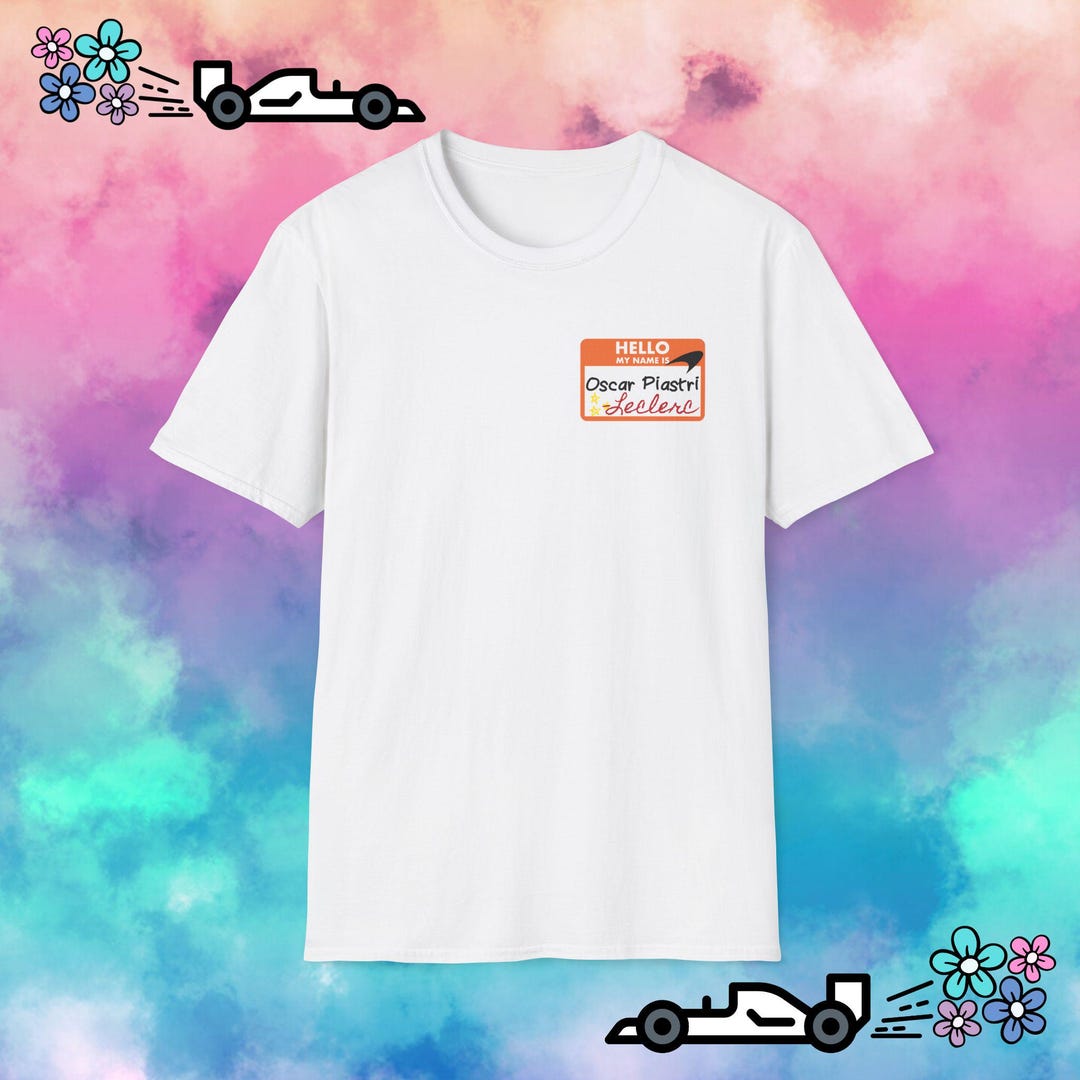 Oscar Piastri Leclerc Name Tag F1 Formula 1 Unisex Softstyle T-shirt - Etsy
