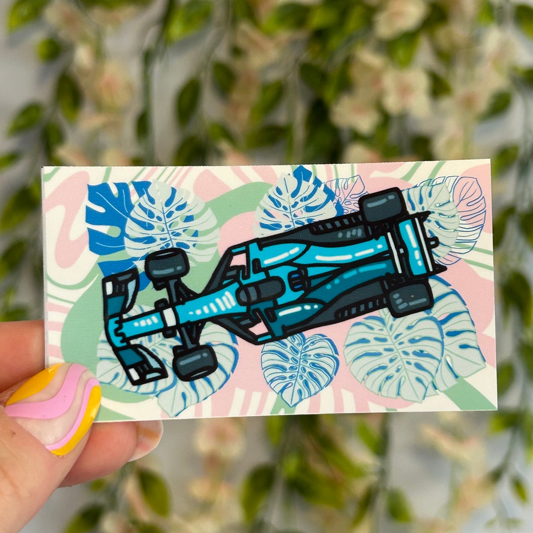 Floral Tropical F1 Racing Car Sticker, Waterproof Vinyl - Etsy