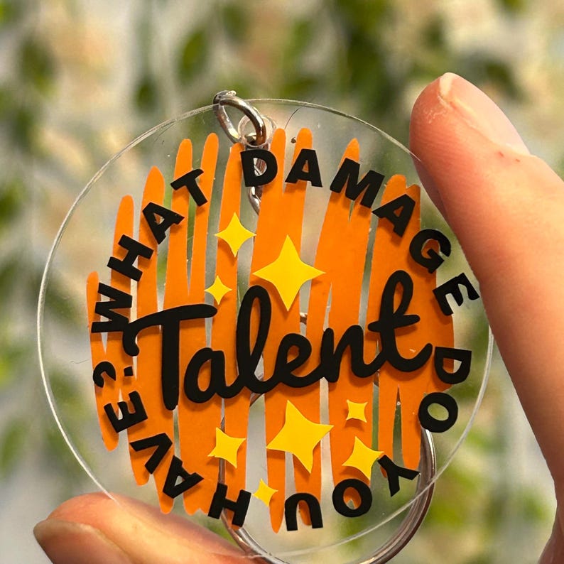 What Damage Do You Have Talent Acrylic Round Keychain Lando Norris F1 ...