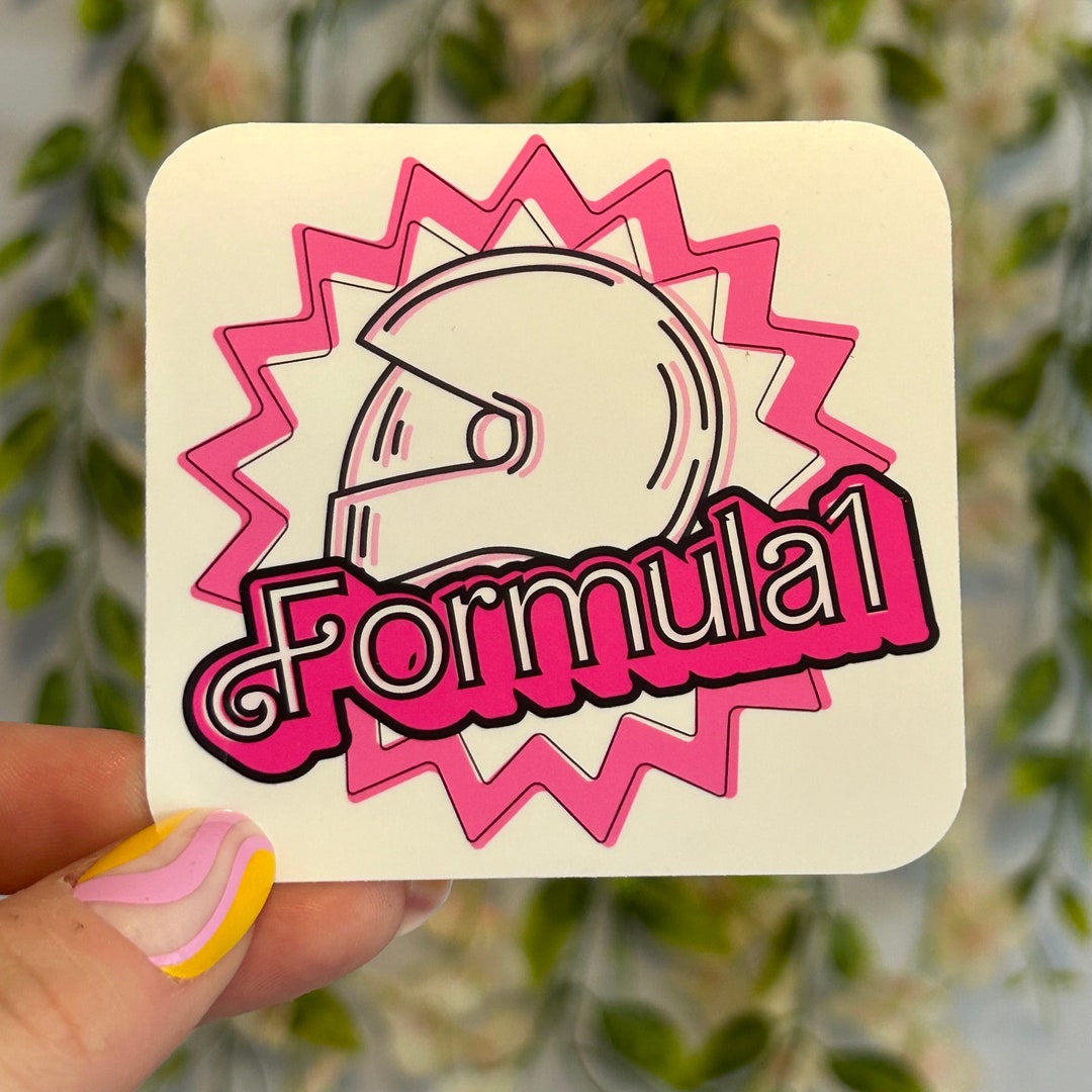Formula 1 F1 Barbie Helmet F1 Formula 1 Sticker Waterbottle Waterproof ...