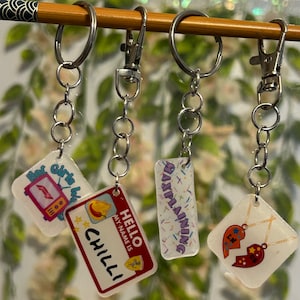 Smooth Operator Name Tag Carlos Sainz Ferrari Plastic Keychain Charm F1 ...