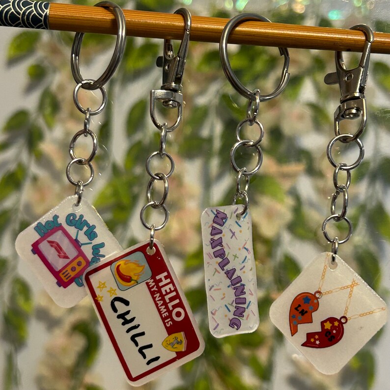 Chilli Name Tag Carlos Sainz Ferrari Plastic Keychain Charm F1 Formula ...