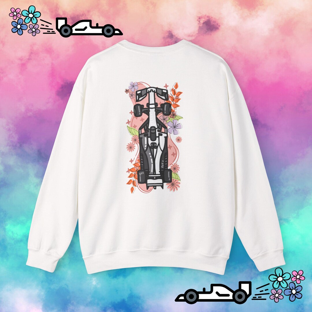 Pink and Orange Floral F1 Formula 1 Indycar Unisex Heavy Blend ...
