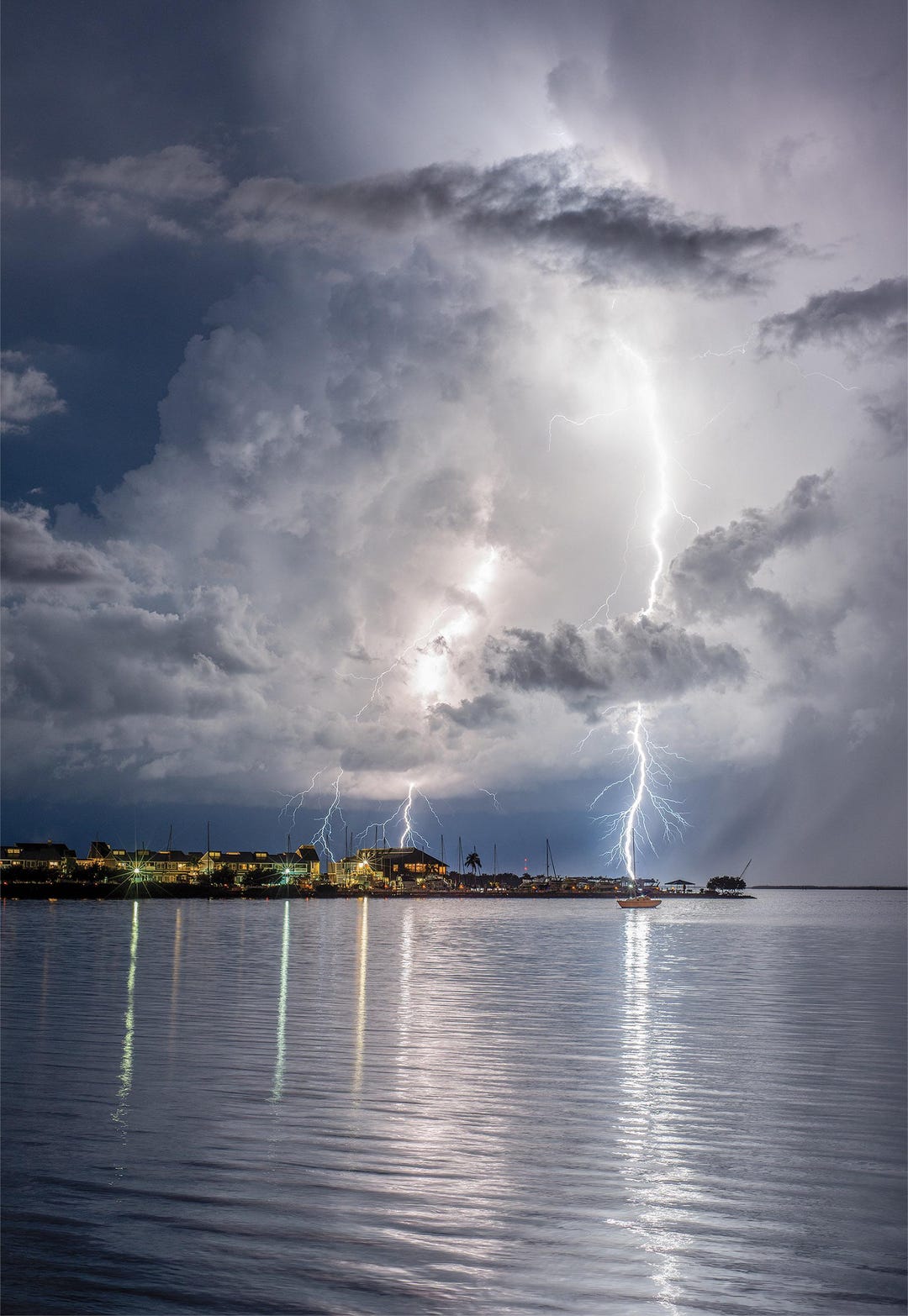 Lightning Over Harbor - Etsy