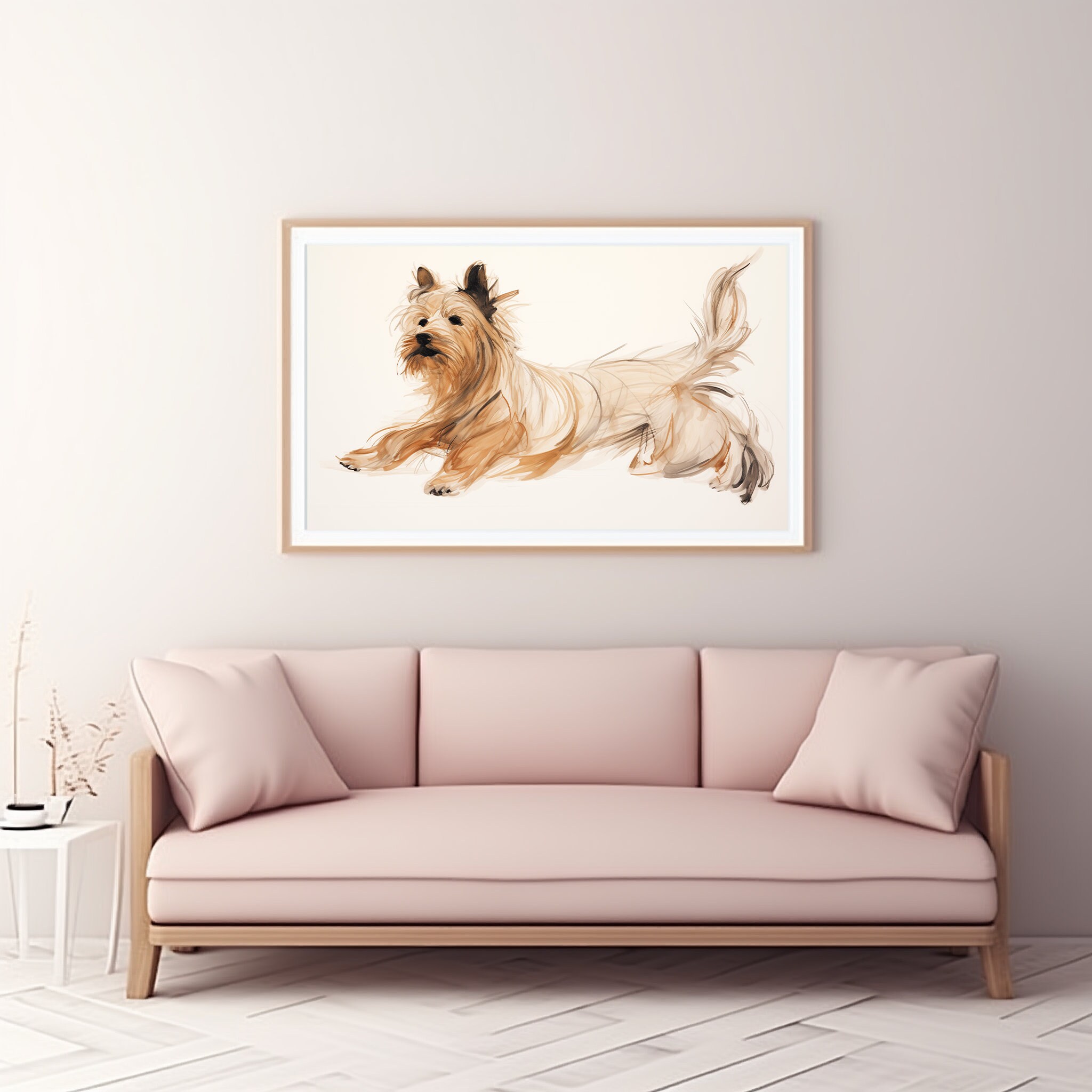 Printable Yorkshire Terrier Sketch Art Drawing, Multi-medium, Printable ...