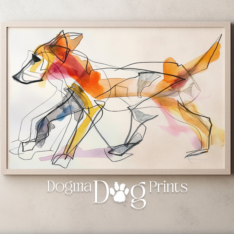 Abstract Dog Art - Etsy