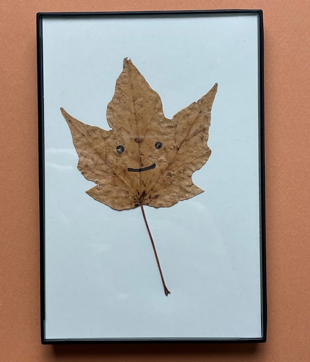 Happy Fall Leaf Framed Artwork - Etsy