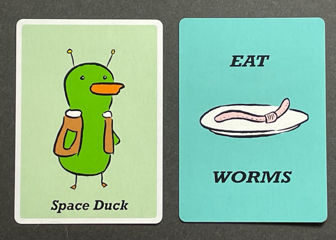 Space Duck EAT WORMS Card Game - Etsy