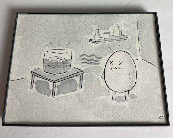 VENGEFUL BRAIN Framed Original Drawing - Etsy
