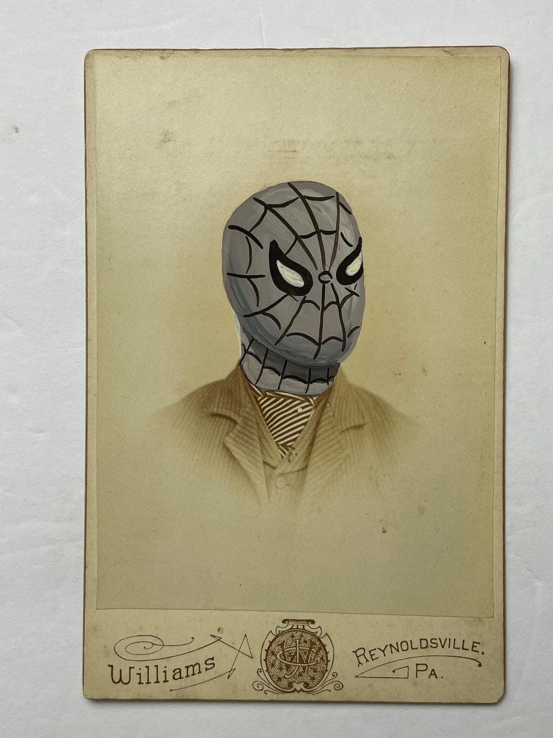 SPIDER-MAN - Hand Painted Vintage Photo - Etsy