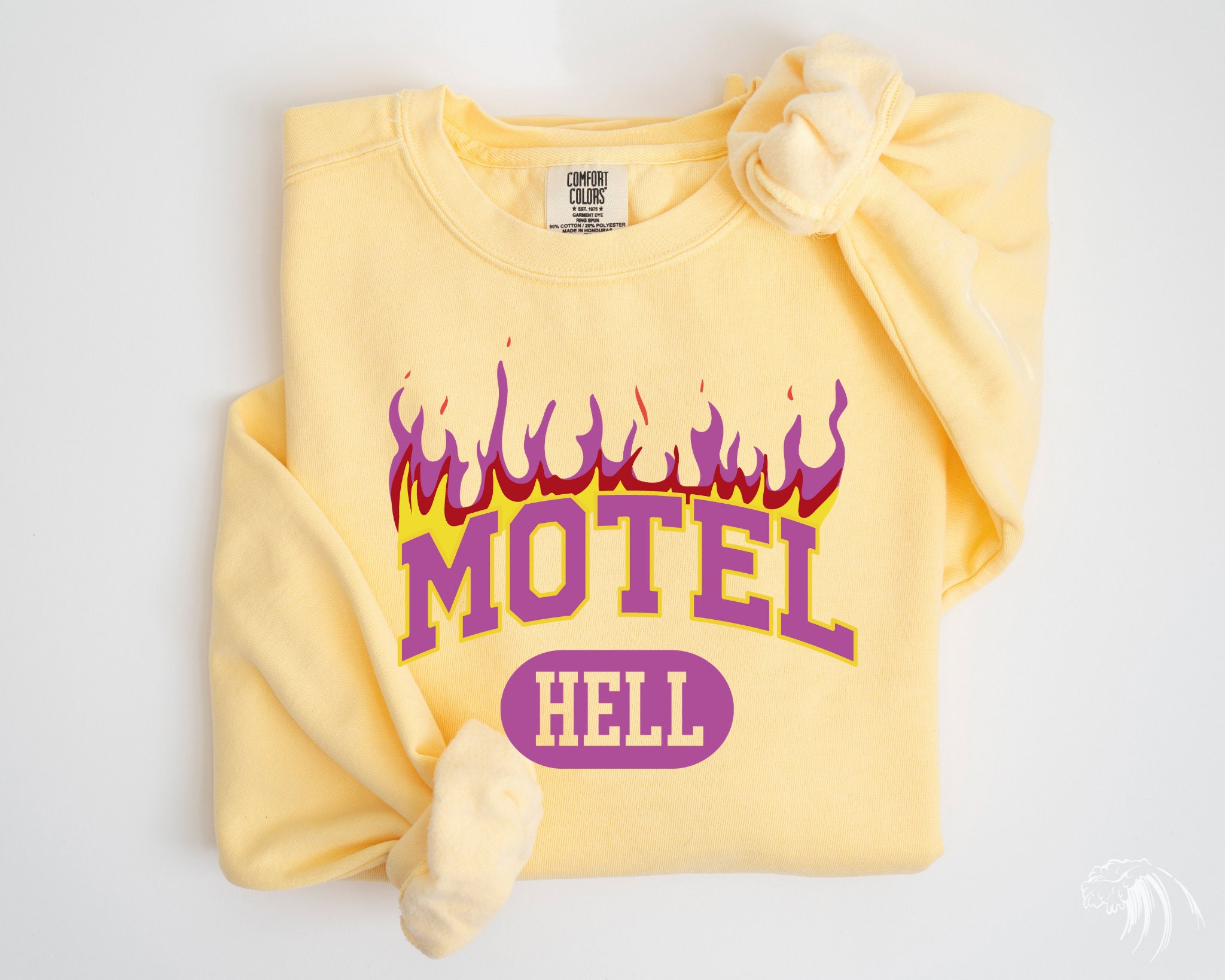 Motel Hell Sweatshirt Comfort Colors, Fire Hell Sweat, Motel Hell Sweat ...