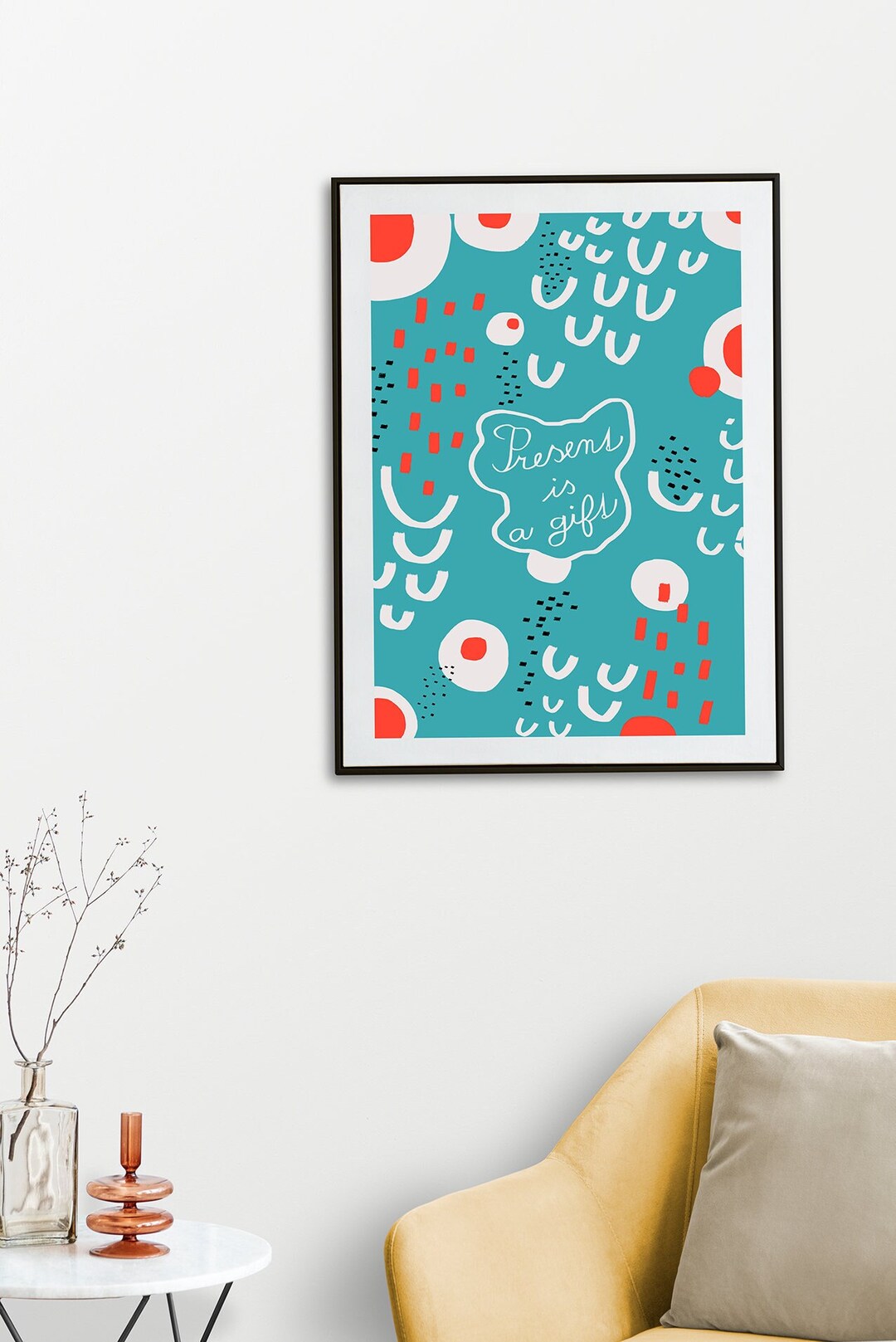 Present is a Gift Beautiful Wall Art, Home Decor, Digital Print ...