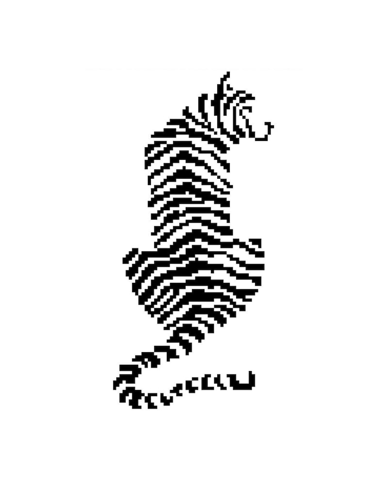 Tiger Knitting Pattern: Intarsia Chart (excel Template) - Etsy