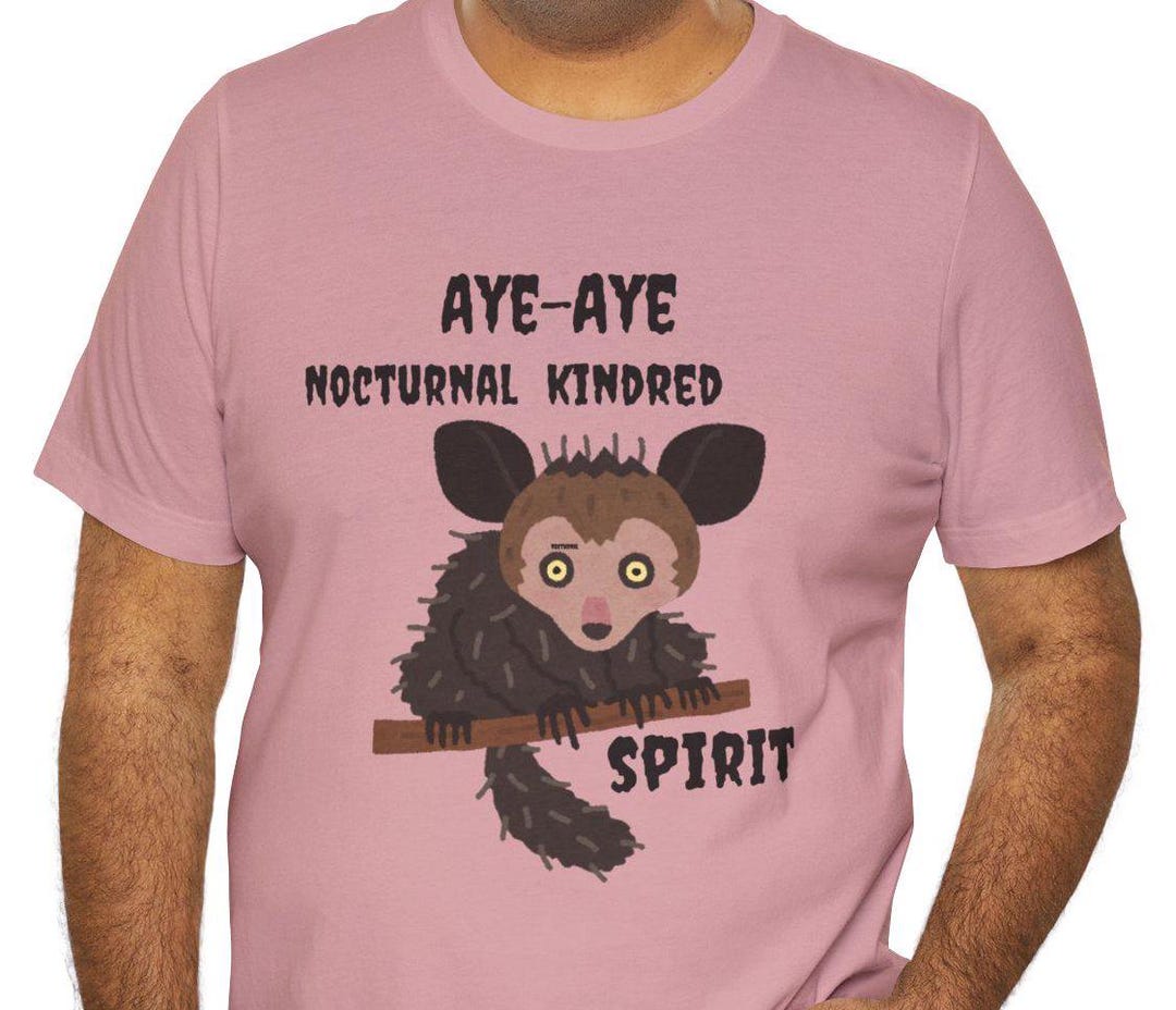 Aye-aye T-shirt | Nocturnal Creature T-shirt | Awake All Night Shirt ...