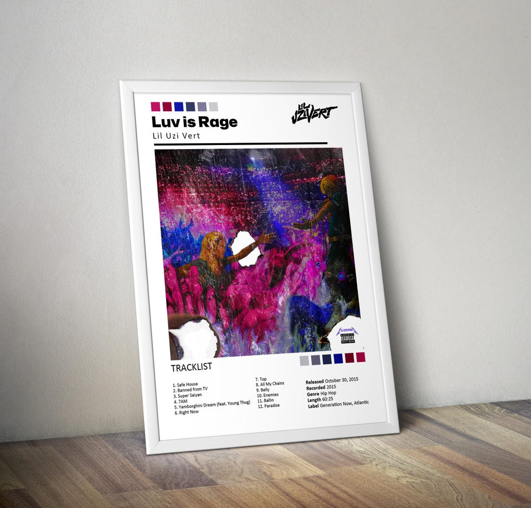 Lil Uzi Vert, Luv is Rage Poster, Vintage Poster - Etsy