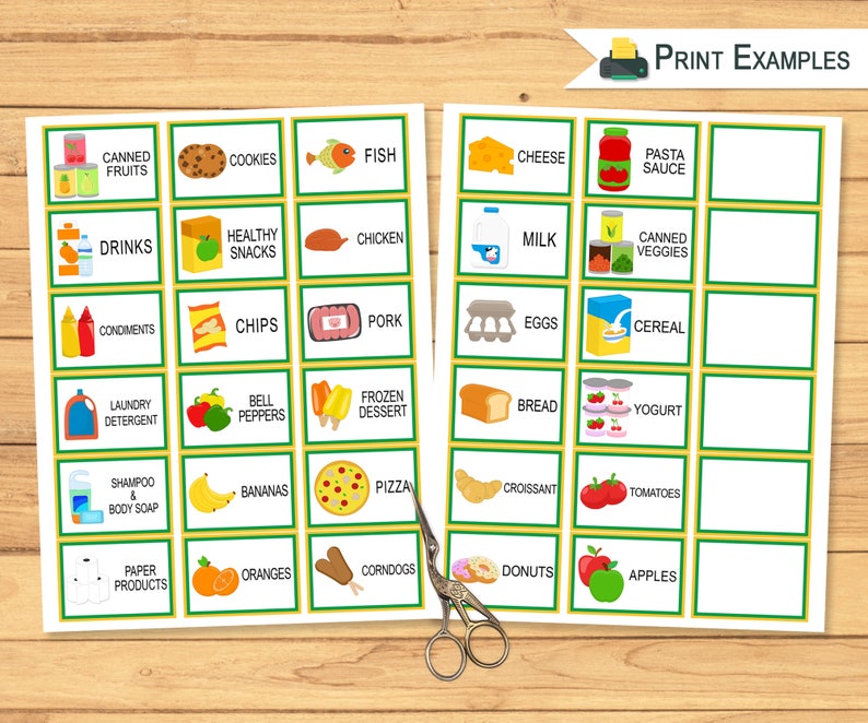 Pretend Play Grocery Store Printable Kids Dramatic Play Set Digital ...