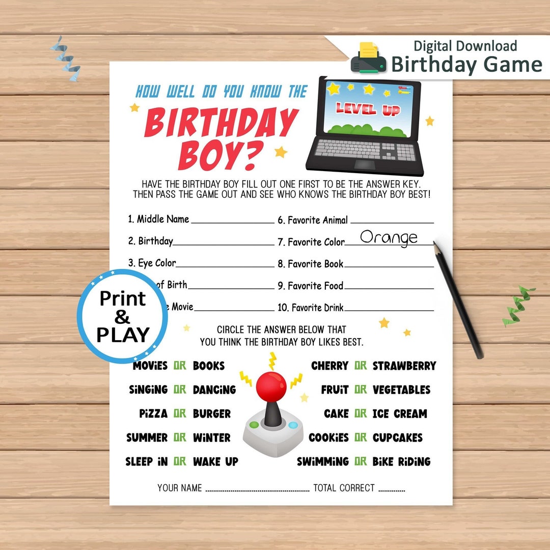 How Well Do You Know the Birthday Boy Gamer Theme Birthday ...