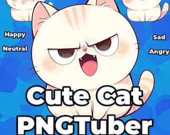 PNGTUBER Cute Duck With 4 Expressions. Vtuber Assets, Veadotube Model ...