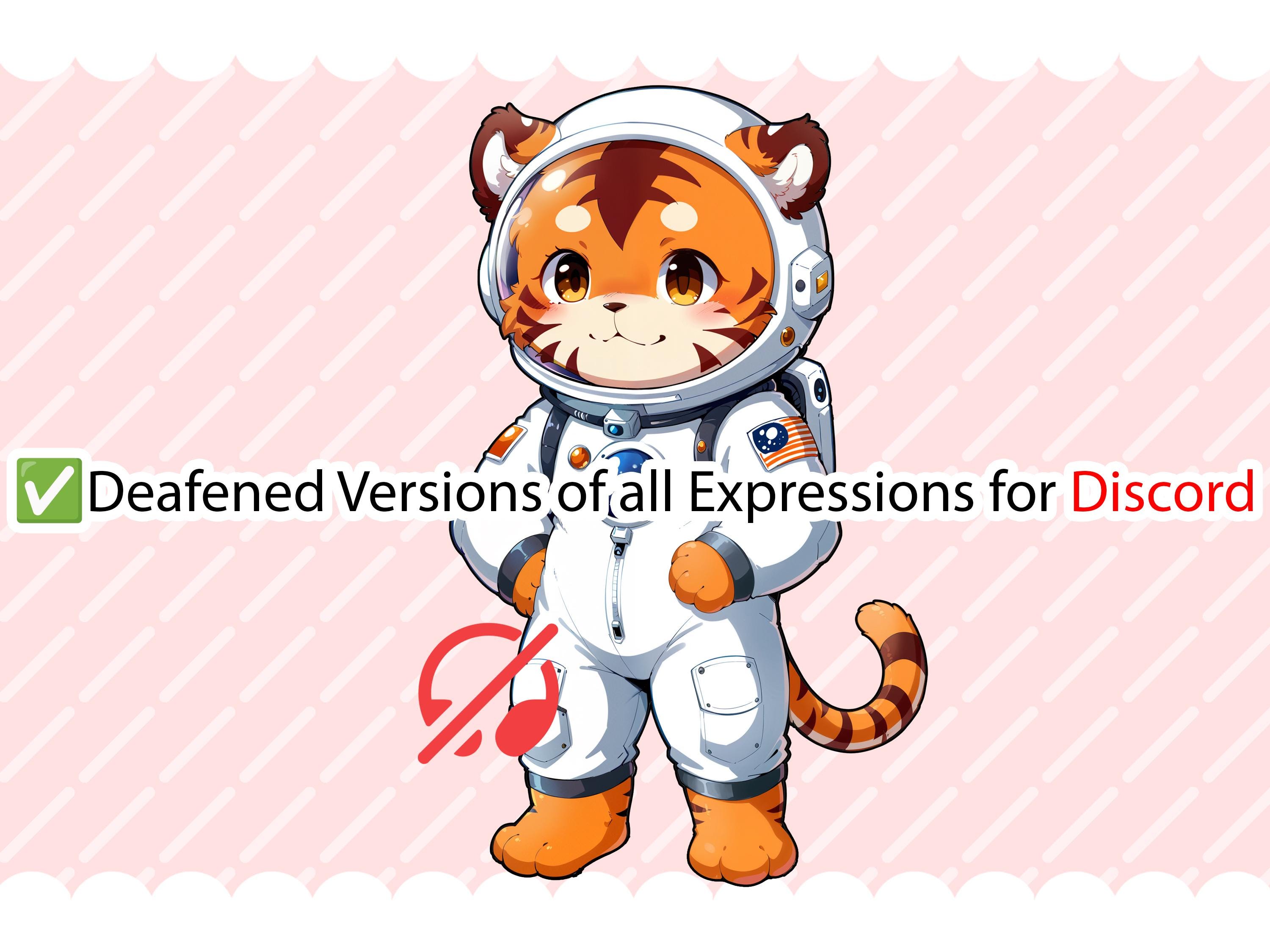 Pngtuber Astronaut Tiger - Discord Reactive & Vaedotube Mini - Etsy