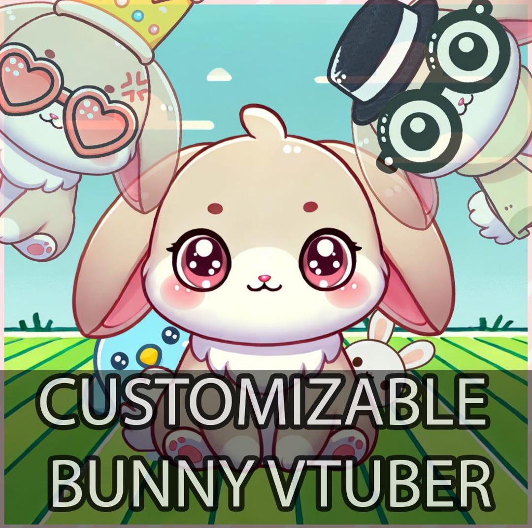CUSTOMIZABLE VTUBER Bunny Ready to Use With Add-on Toggle-able Outfits ...