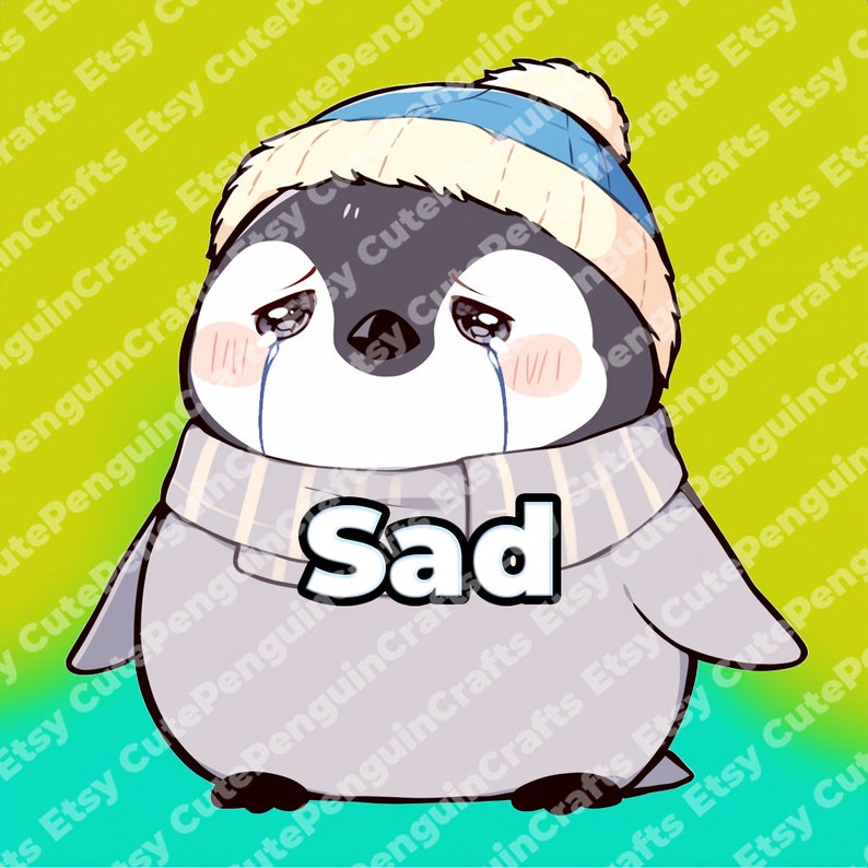PNGTUBER Cute Penguin With 4 Expressions. Vtuber Assets, Veadotube ...