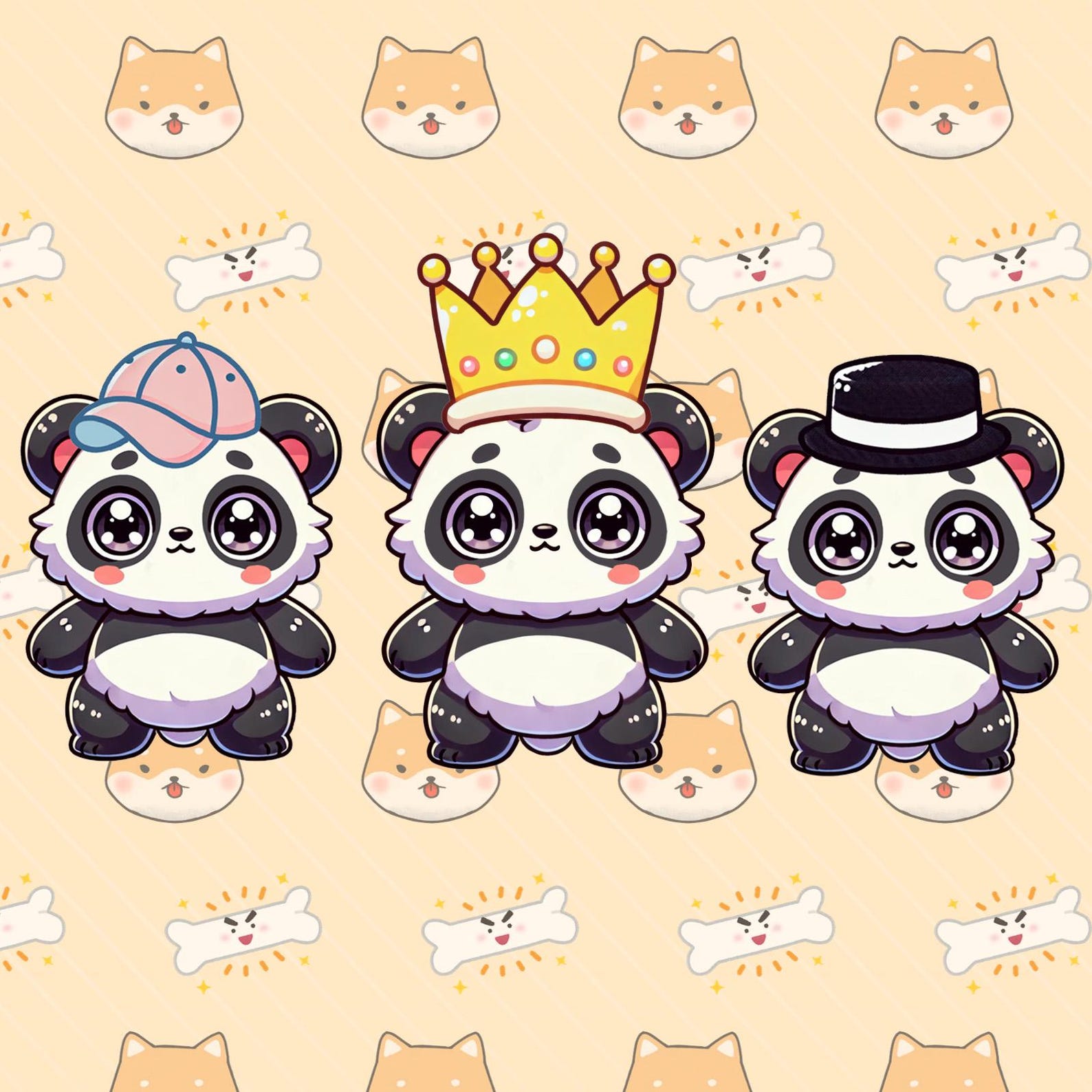 CUSTOMIZABLE VTUBER PANDA Ready to Use With Add-on Toggle-able Outfits ...