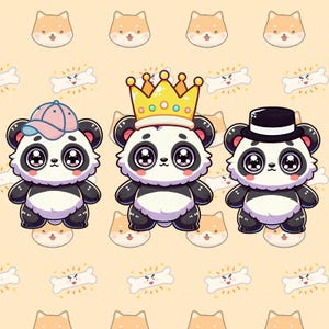 CUSTOMIZABLE VTUBER PANDA Ready to Use With Add-on Toggle-able Outfits ...