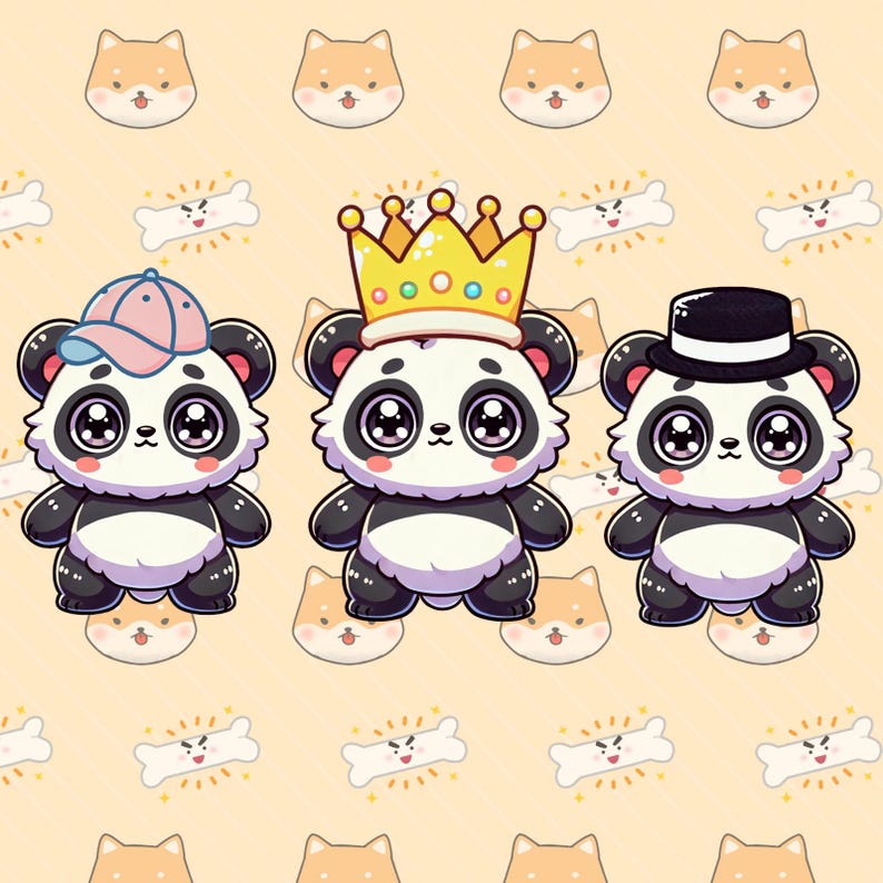 CUSTOMIZABLE VTUBER PANDA Ready to Use With Add-on Toggle-able Outfits ...