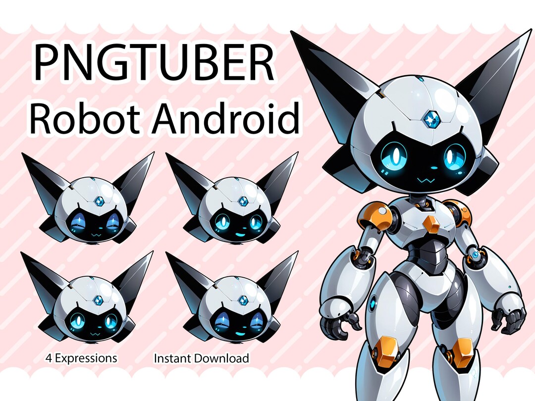 Pngtuber Robot Android - Discord Reactive & Vaedotube Mini - Etsy