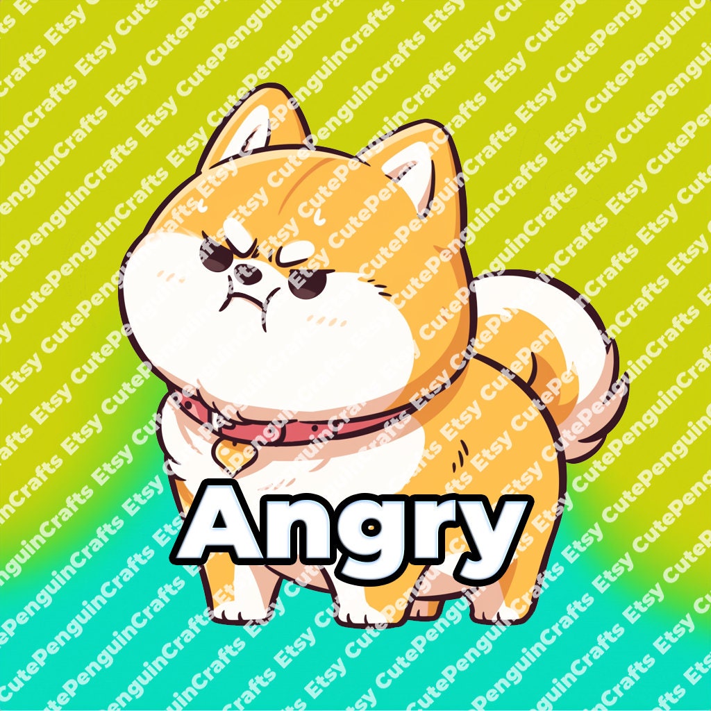 PNGTUBER Cute Dog With 4 Expressions. Vtuber Assets, Veadotube Model ...