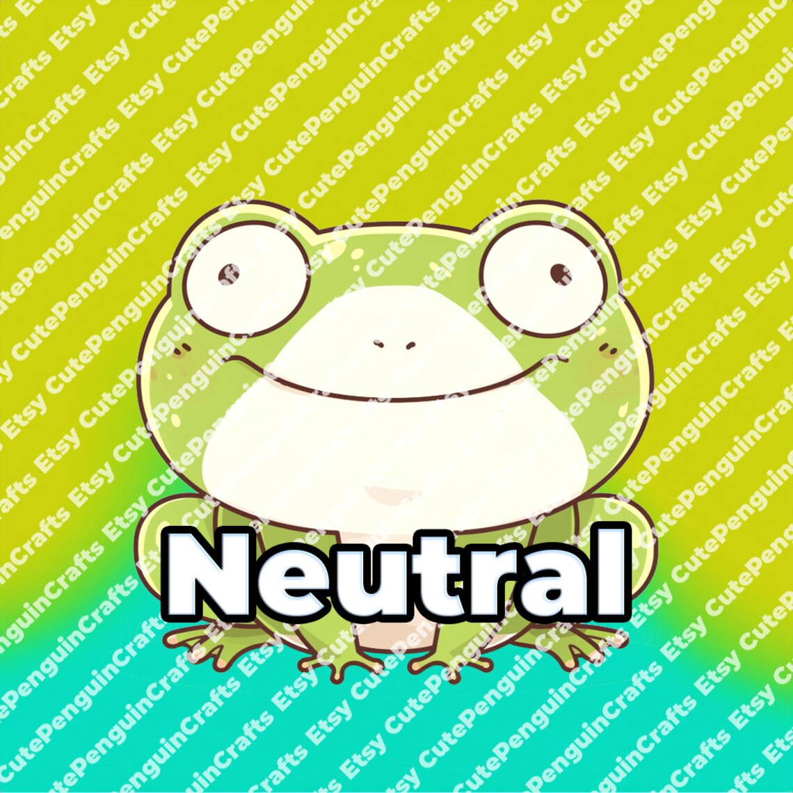 PNGTUBER Cute Frog With 4 Expressions. Vtuber Assets, Veadotube Model ...