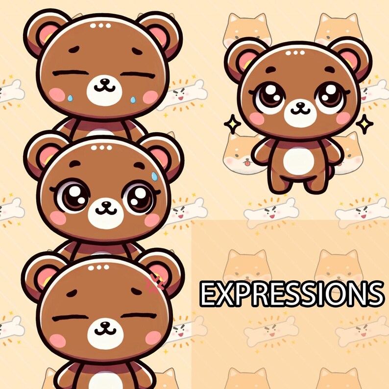 CUSTOMIZABLE VTUBER BEAR Ready to Use With Add-on Toggle-able Outfits ...