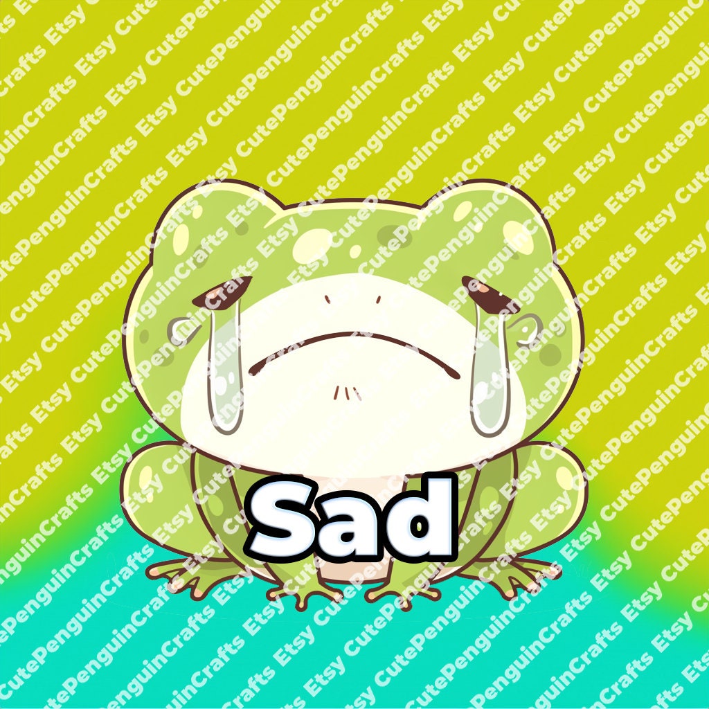PNGTUBER Cute Frog With 4 Expressions. Vtuber Assets, Veadotube Model ...