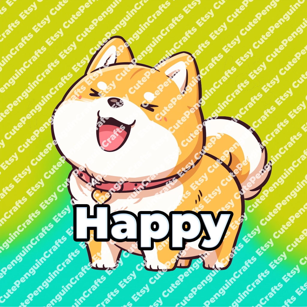 PNGTUBER Cute Dog With 4 Expressions. Vtuber Assets, Veadotube Model ...