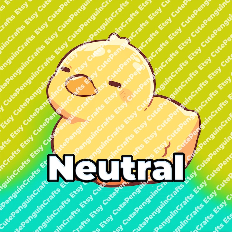 PNGTUBER Cute Duck With 4 Expressions. Vtuber Assets, Veadotube Model ...