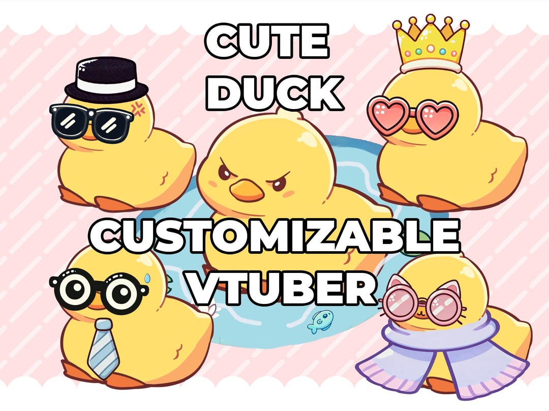 CUSTOMIZABLE VTUBER Cute Duck Ready to Use With Add-on Toggle-able ...