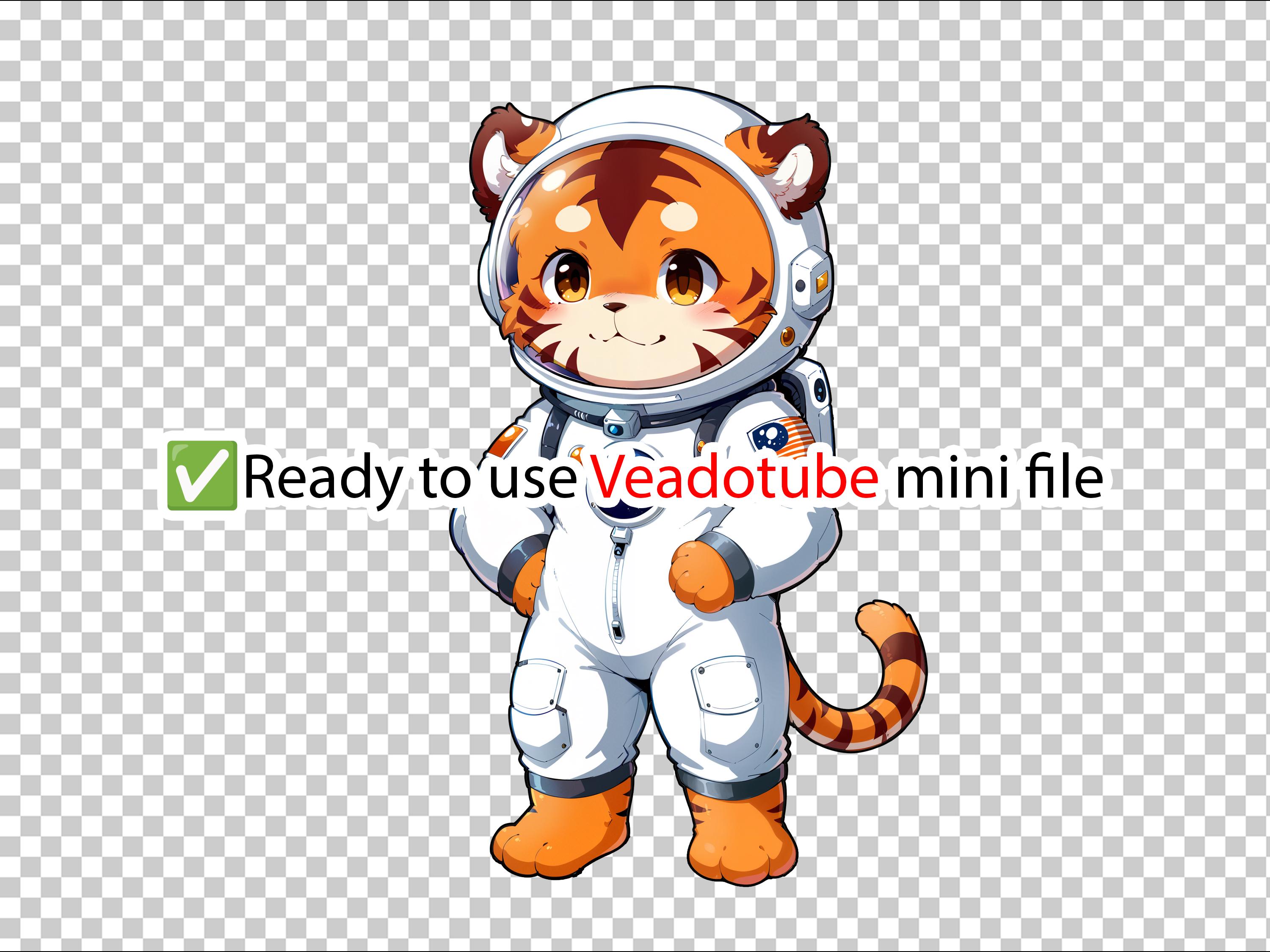 Pngtuber Astronaut Tiger - Discord Reactive & Vaedotube Mini - Etsy