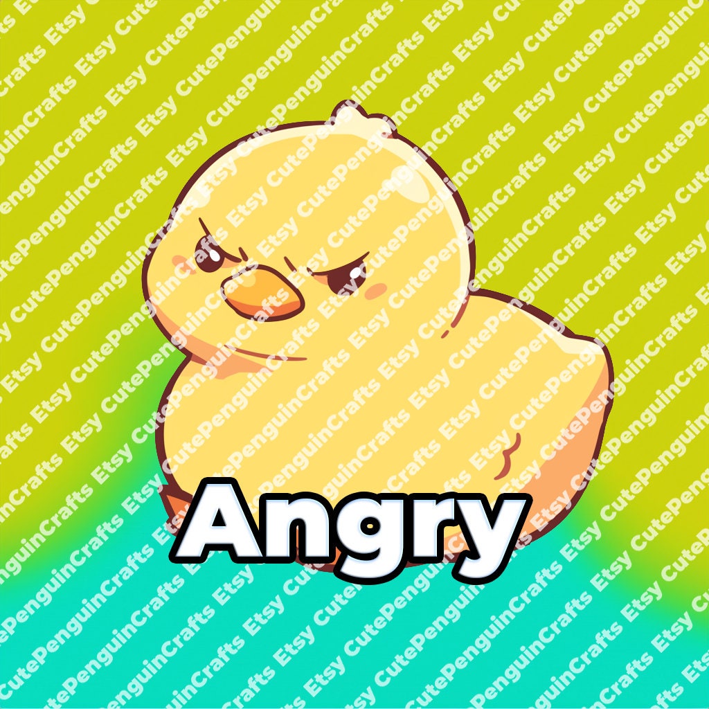 PNGTUBER Cute Duck With 4 Expressions. Vtuber Assets, Veadotube Model ...